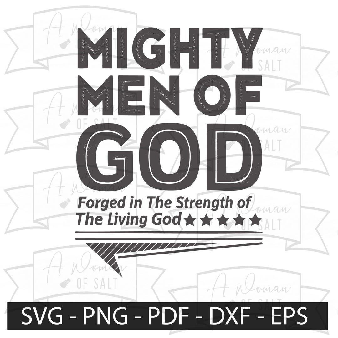Mighty Men of God Svg Png Eps Dxf, Christian Man Sublimation Design ...