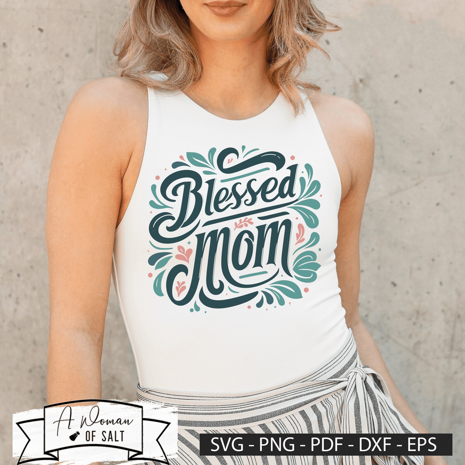 Blessed Mom Digital Files Svg, Png, Eps, Pdf, Dxf Christian Mom Bible ...