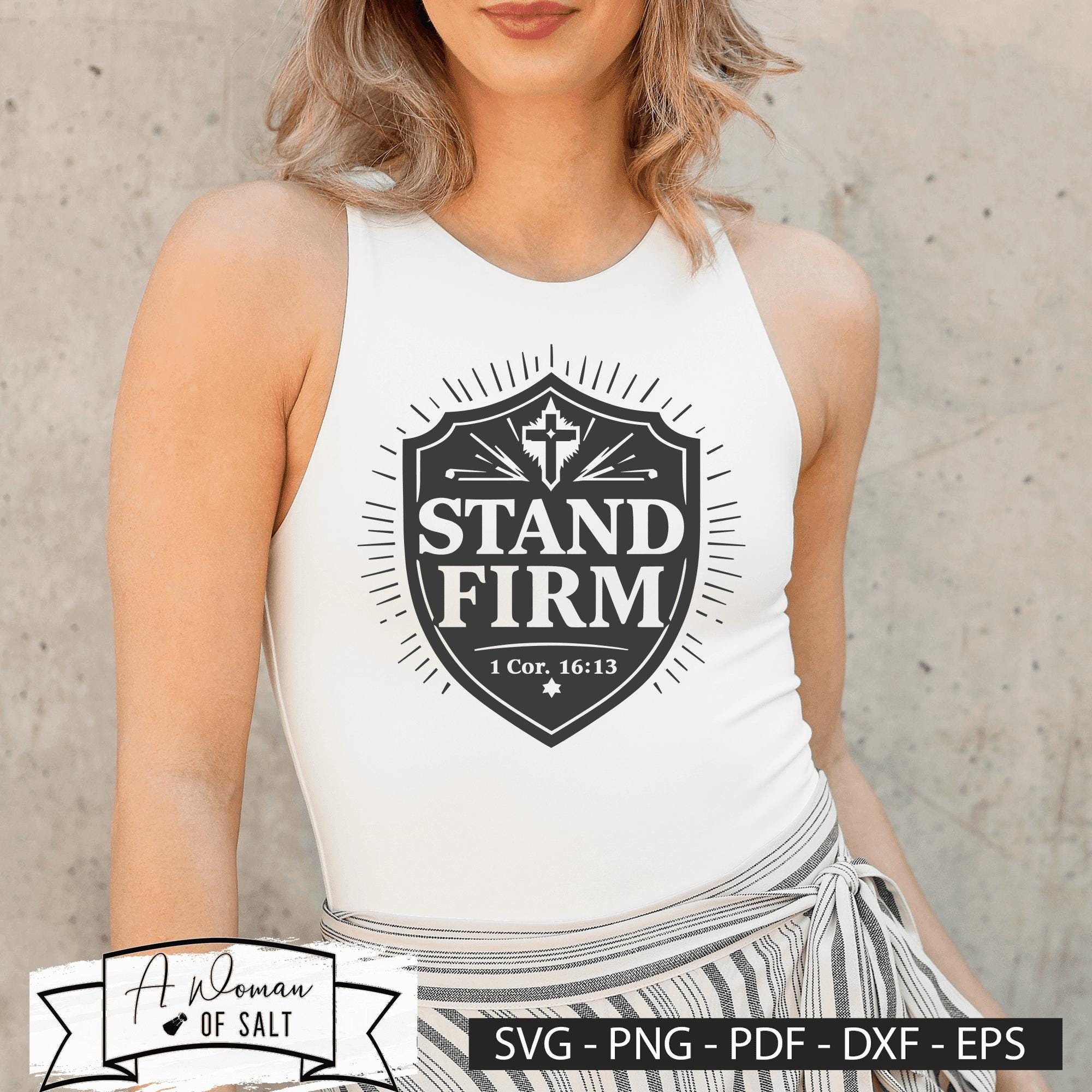 Stand Firm Christian Svg File 1 Corinthians 16:13 Bible Verse Digital ...