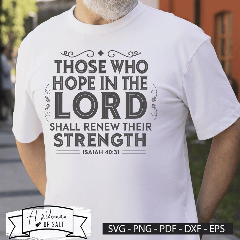 Christian Bible Verse Digital Cutting Files Those Who Hope in the Lord ...