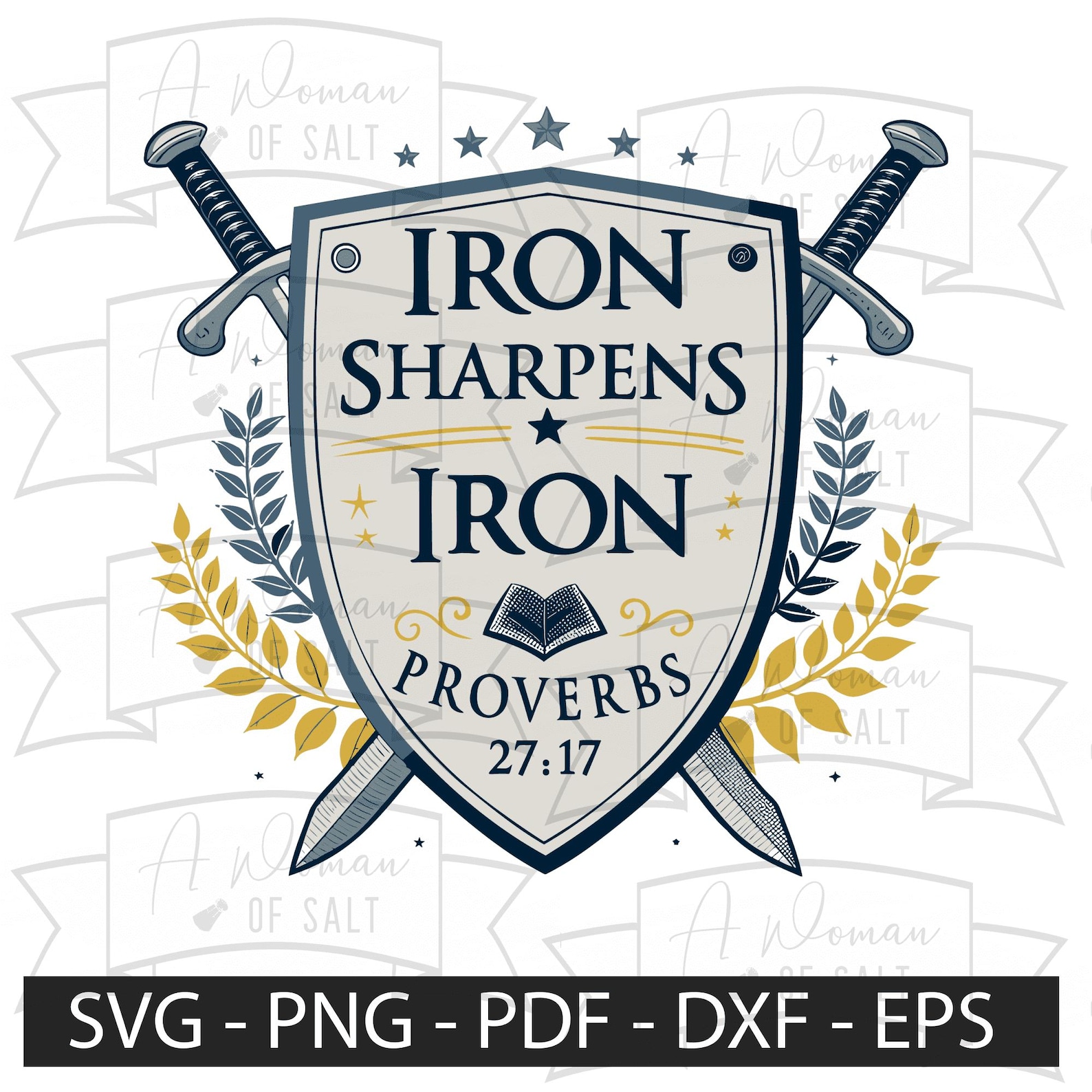 Iron Sharpens Iron Proverbs 27:17 Svg Png Eps Pdf Dxf Christian ...
