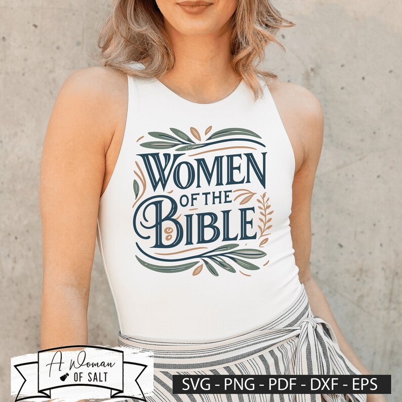 Christian Mom Digital Download Svg Png Eps Pdf Dxf Women of the Bible Art Faith Graphics ...