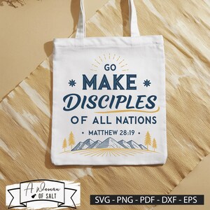 Go Make Disciples of All Nations Matthew 28:19 Christian Svg Png Eps ...
