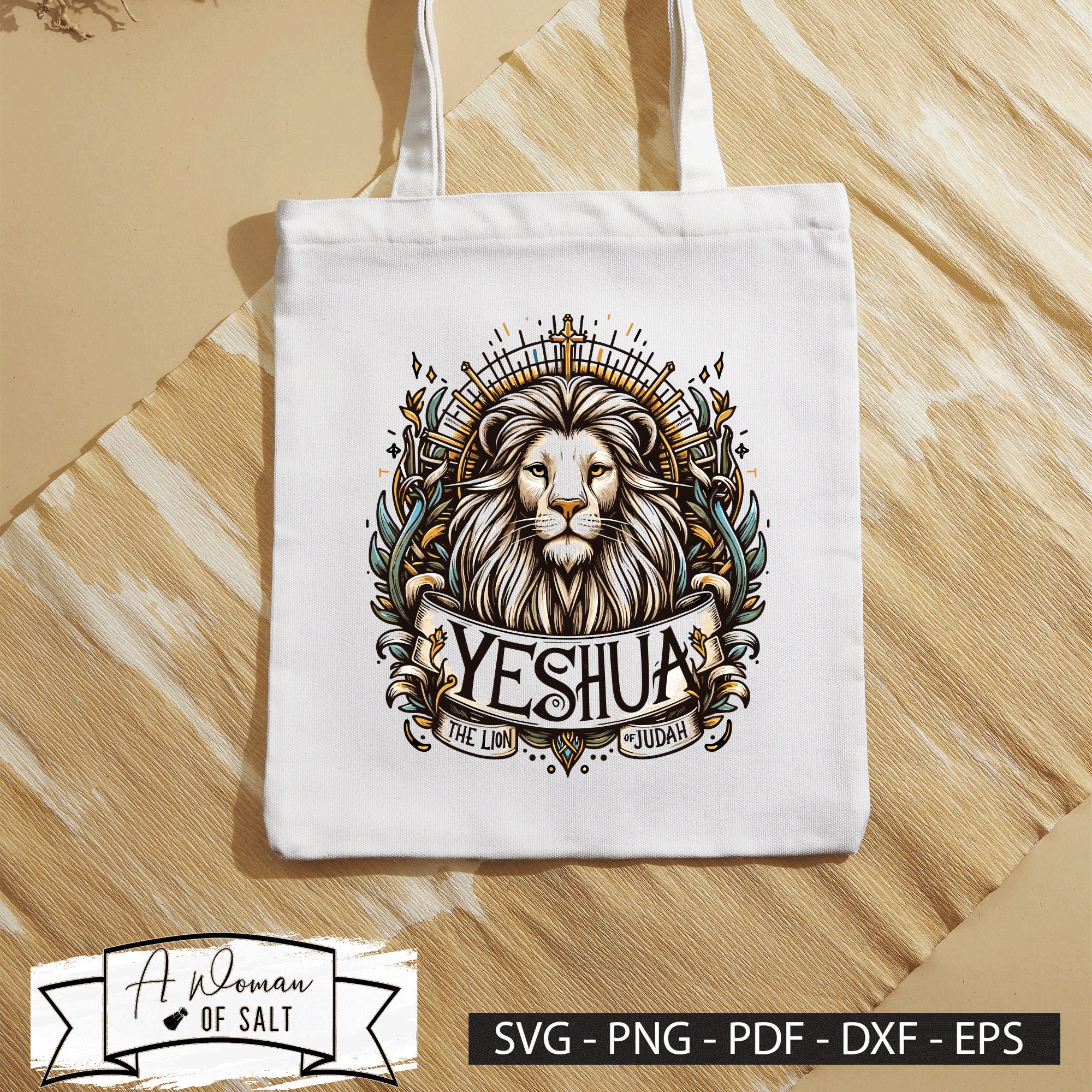 Yeshua the Lion of Judah - Christian Svg, Png, Eps, Pdf, Dxf Files ...
