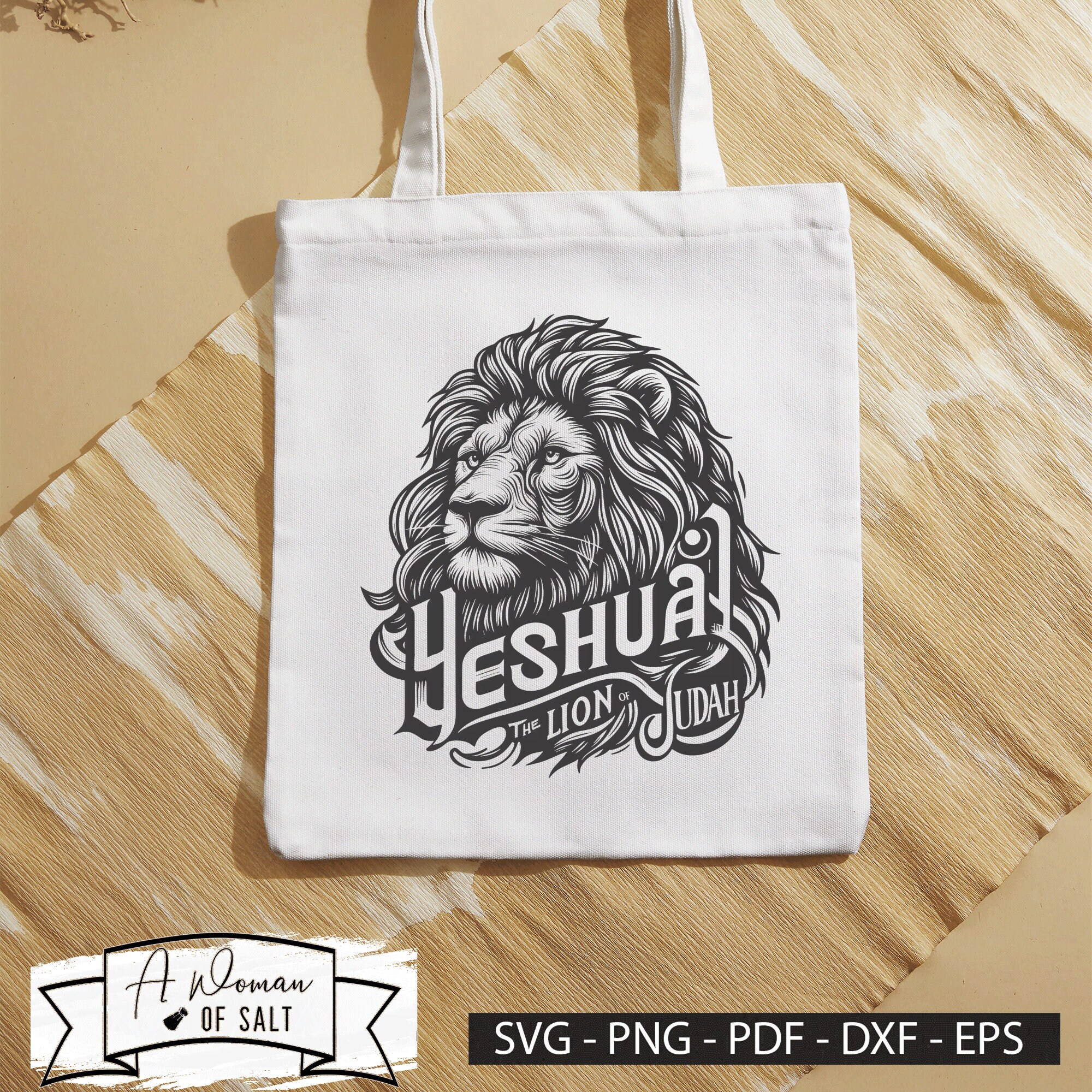 Yeshua the Lion of Judah - Svg, Png, Eps, Pdf, Dxf - Christian Digital ...