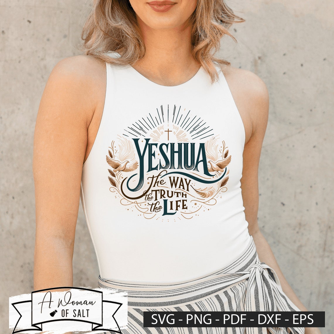 Yeshua the Way the Truth the Life Svg, Png, Eps, Pdf, Dxf Files ...