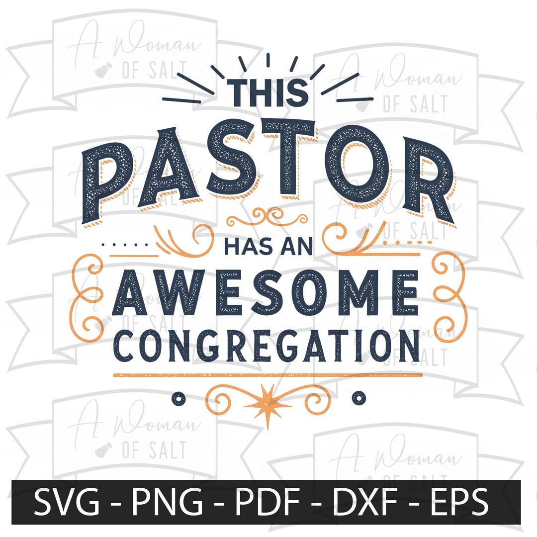 Pastor Design Sublimation Bundle: Awesome Congregation Svg Png Eps Pdf ...