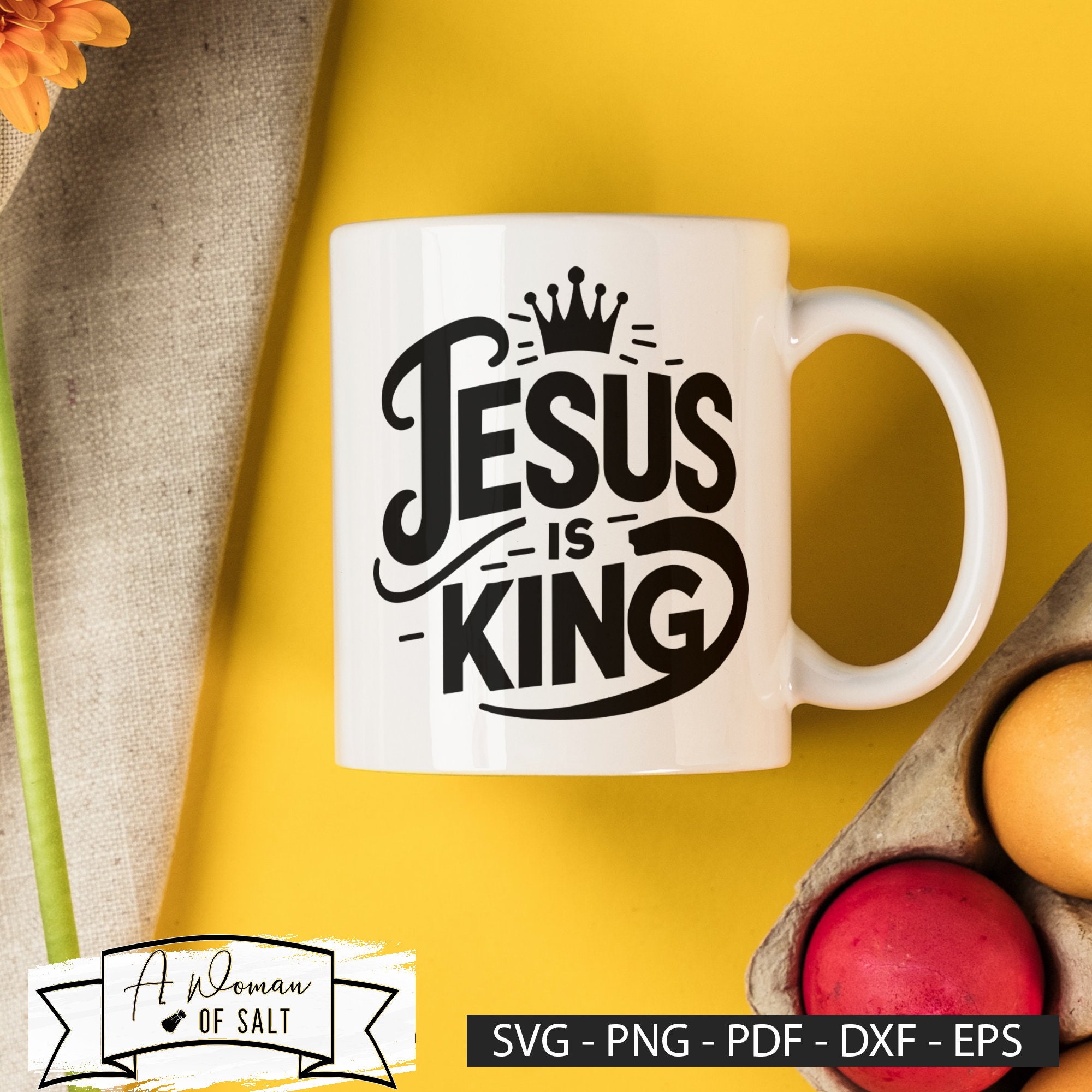 Jesus is King SVG - Christian Graphics Bundle | Scripture Vectors | God ...