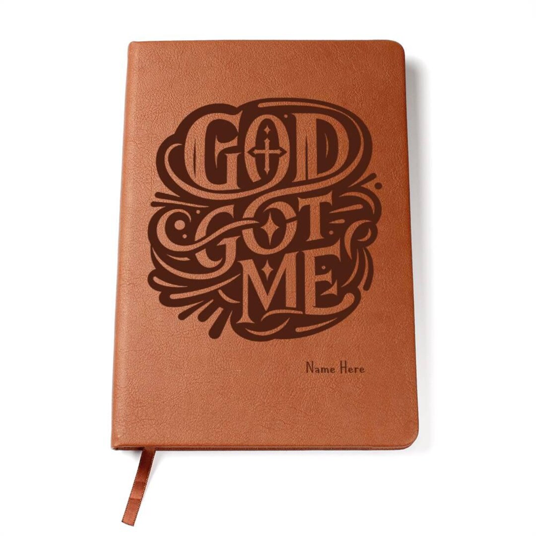 Personalized Christian Leather Journal Notebook Gift - God Got Me ...