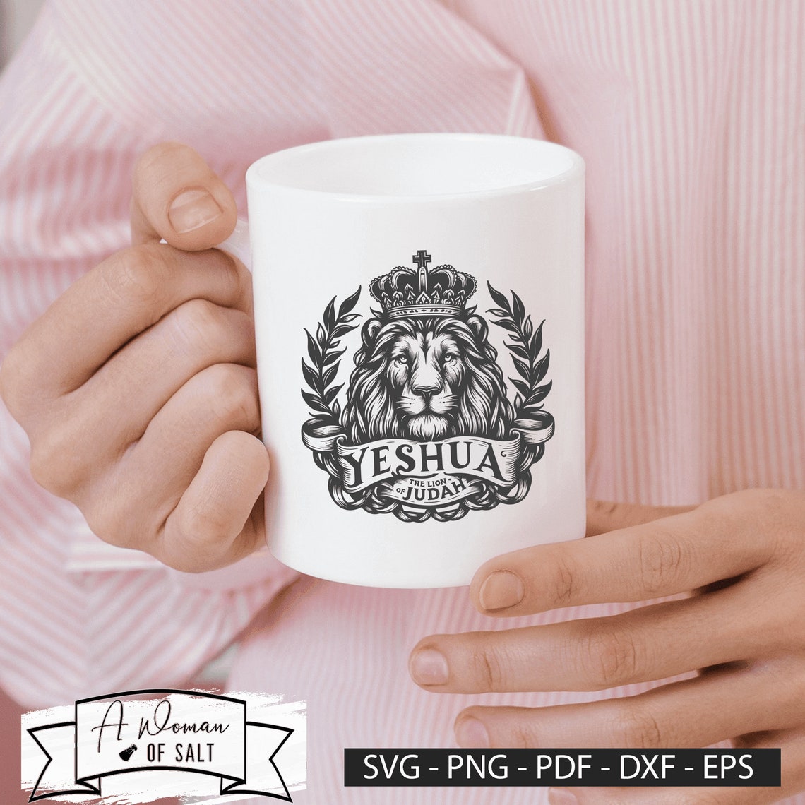 Yeshua the Lion of Judah - Svg, Png, Eps, Pdf, Dxf Files - Spiritual ...