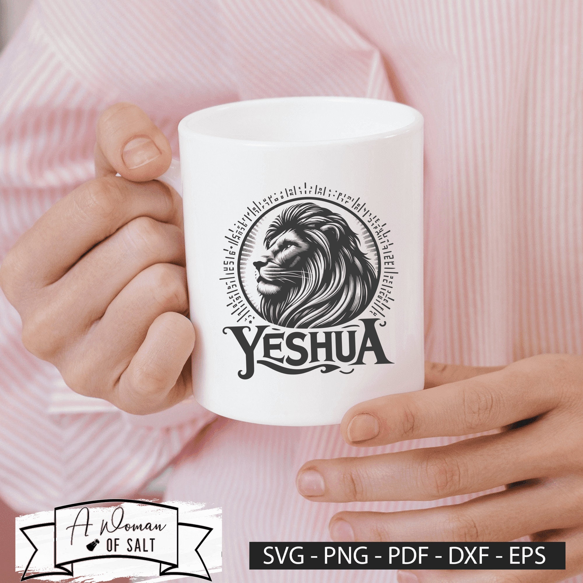 Christian Svg Files: Lion Yeshua | Download in Svg, Png, Eps, Pdf, Dxf ...