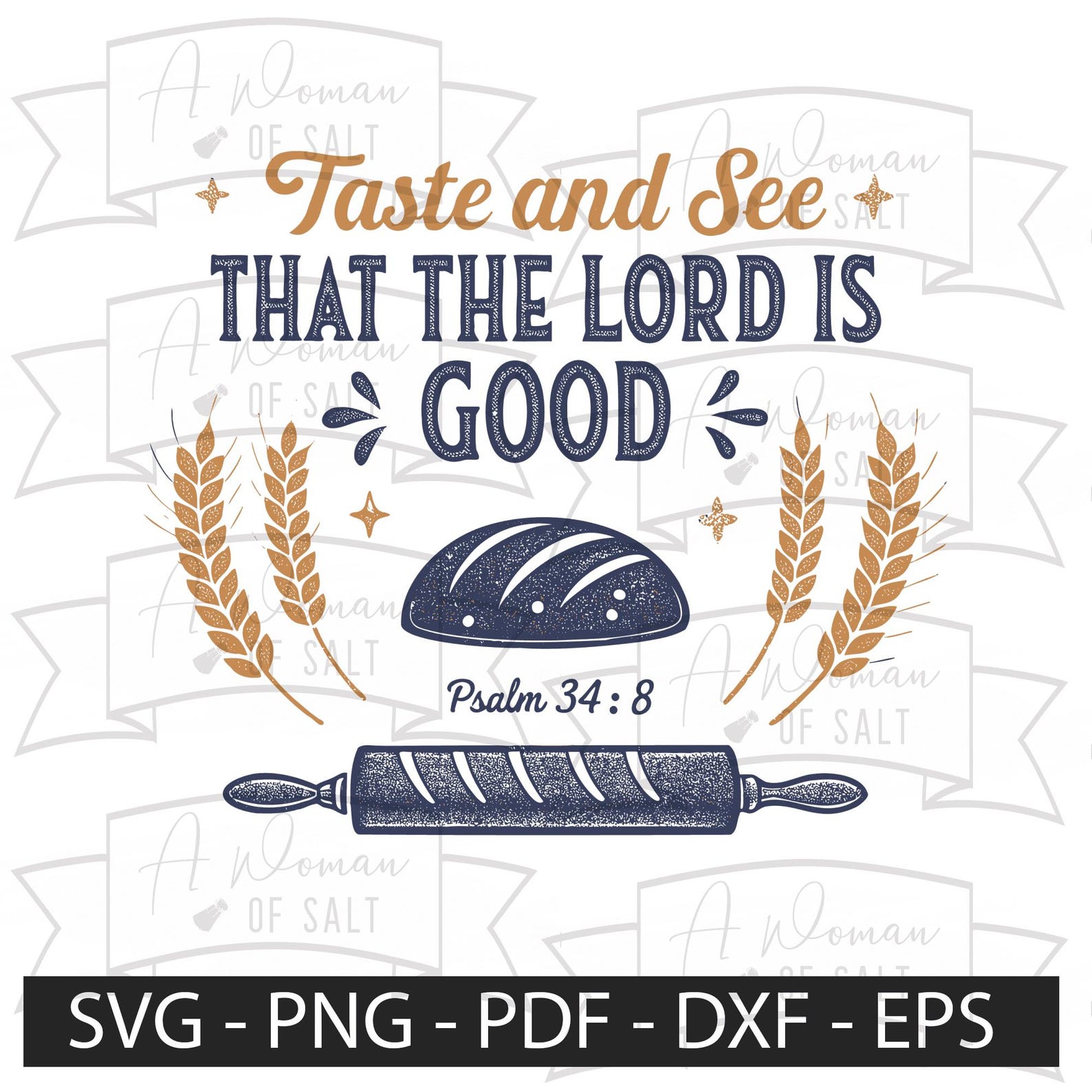 Taste and See That the Lord is Good Christian Cooking Psalm 34:8 Svg ...