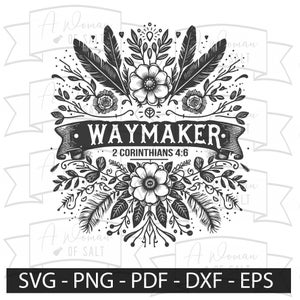 Christian Art Digital Download- Waymaker 2 Corinthians 4:6 Svg, Png ...