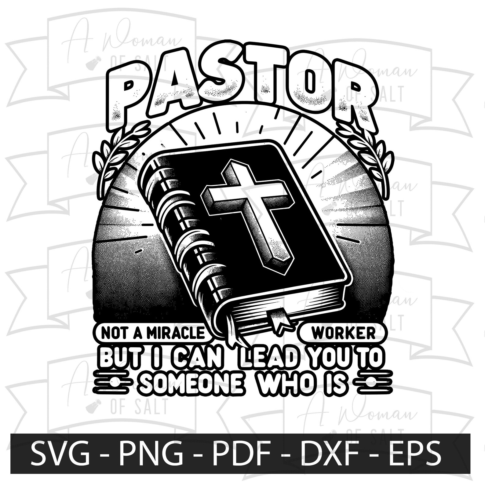 Pastor Svg & Png Files | Pastor Not a Miracle Worker Christian Digital ...