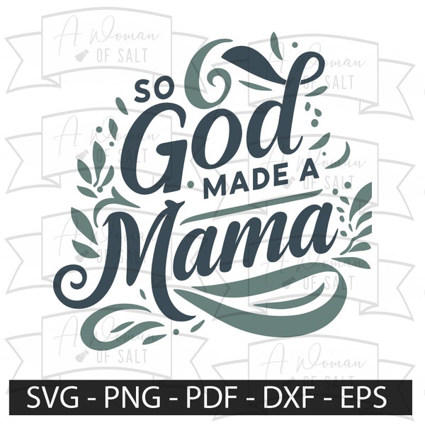 So God Made a Mom Svg - Etsy