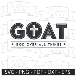Goat God Over All Things Svg Png Eps Pdf Dxf Christian Digital Cutting ...