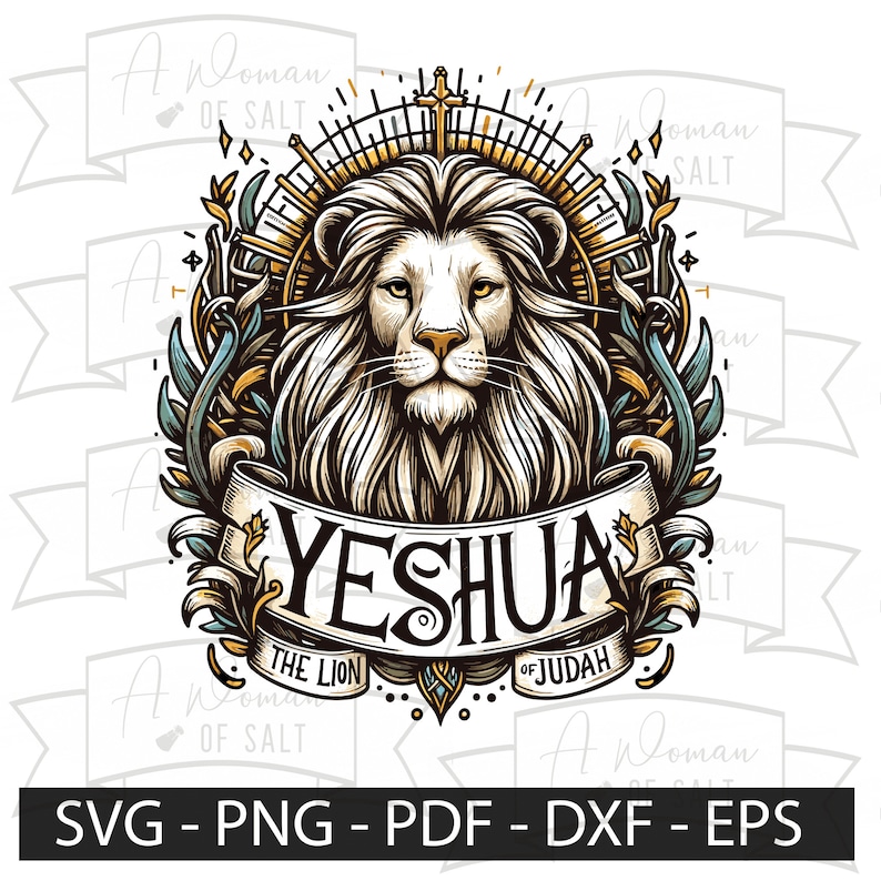 Yeshua the Lion of Judah Christian Svg, Png, Eps, Pdf, Dxf Files ...