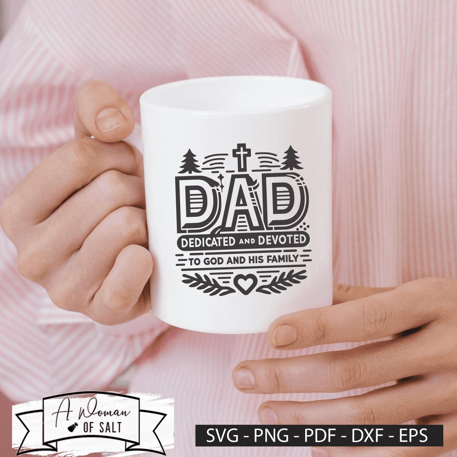 Dad Dedicated and Devoted to God and Family Svg Png Eps Pdf Dxf ...