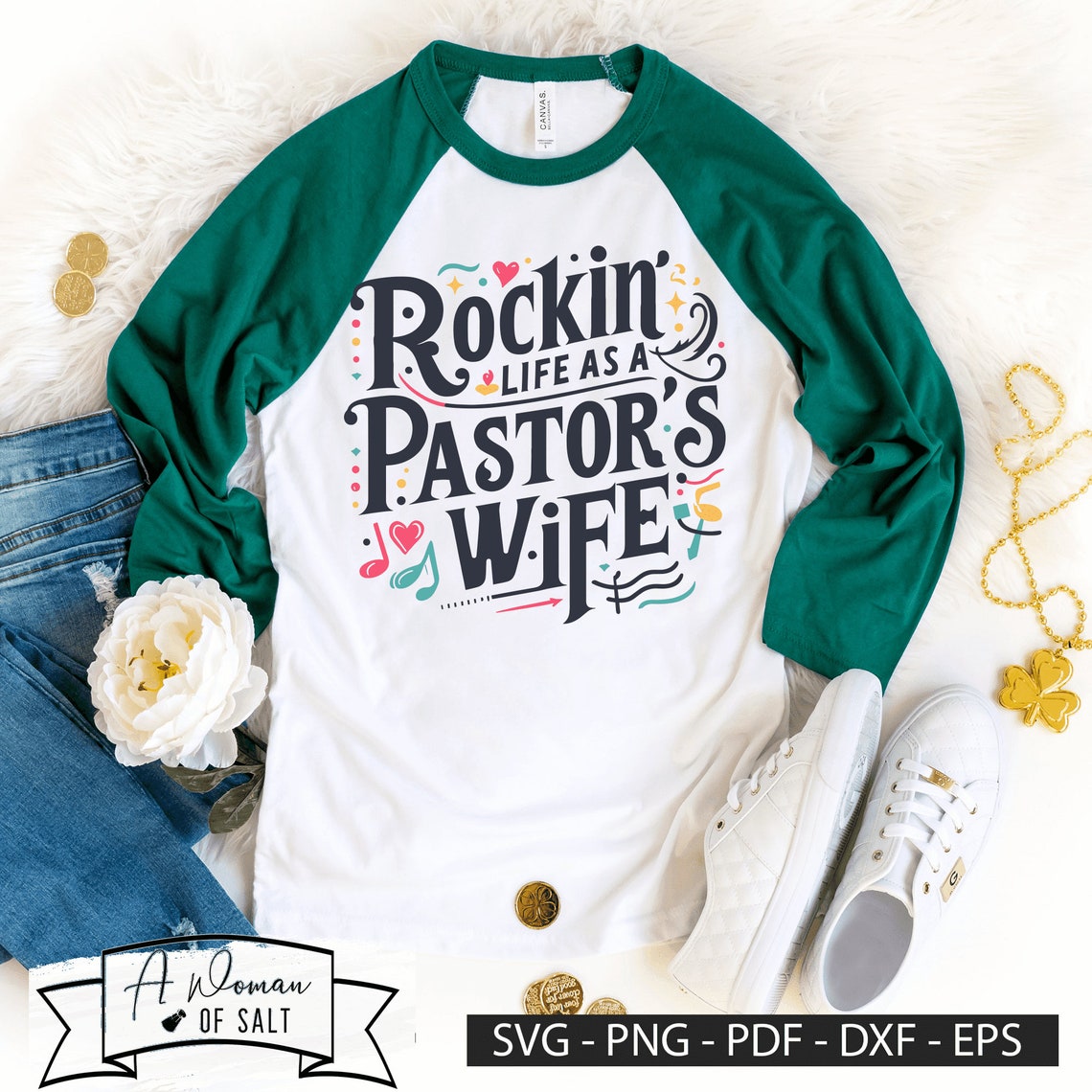 Pastor Wife Svg | Rockin' Life as a Pastor's Wife | Png, Eps, Pdf, Dxf ...