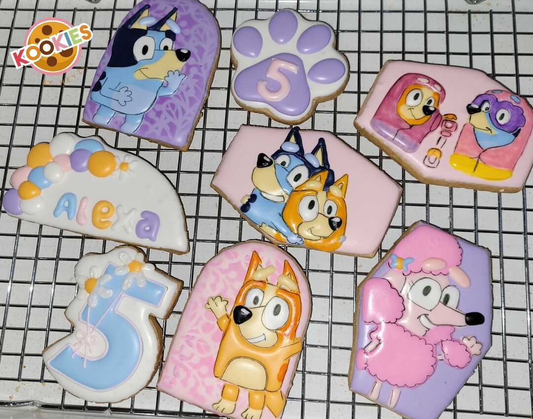 18 Royal Icing Sugar Cookies Bluey and 18 Royal Icing Sugar Cookies ...