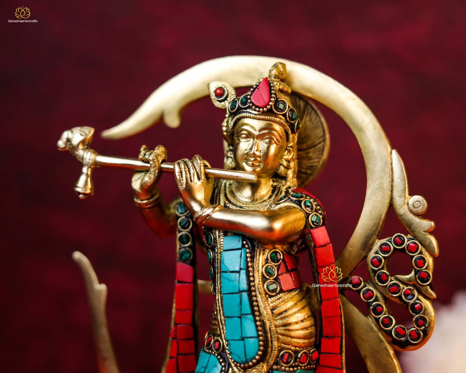 Krishna Statue Lord Ohm Krishna Statue Flute Krishna God | Etsy