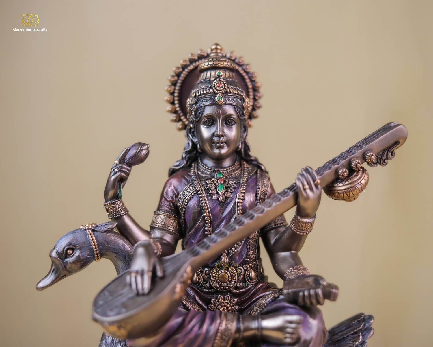 Saraswati Statue 21 CM Sarasvati Statue Goddess - Etsy