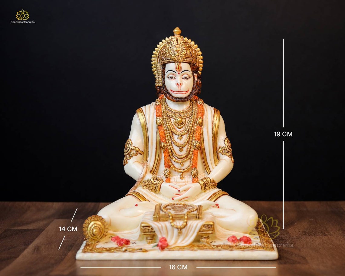 Hanuman Statue Lord Hanuman God of Strength Sitting - Etsy