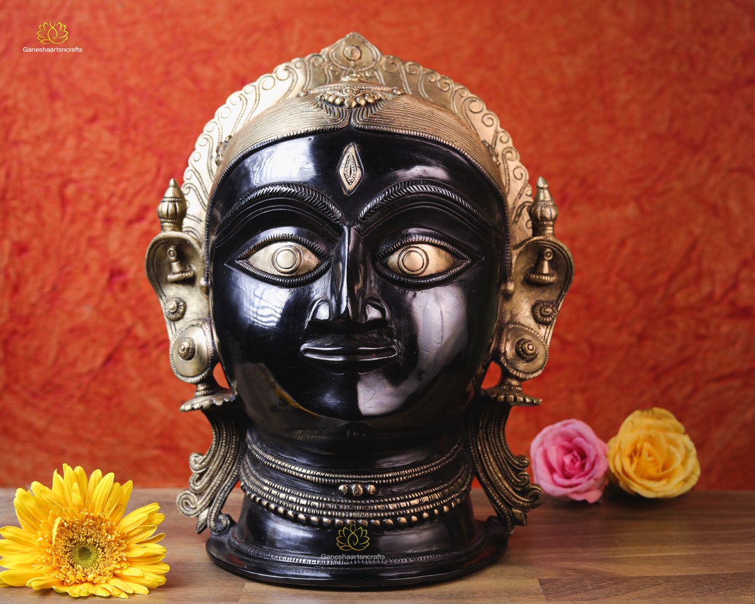 Parvati Bust Goddess Parvati Head Statue Brass Parvati Head Gauri Head ...