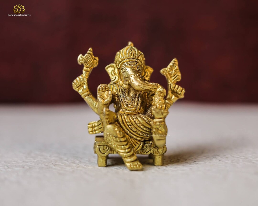 Ganesh Statue | Brass Lord Ganesha | Good Luck God | Home Decor Idol ...