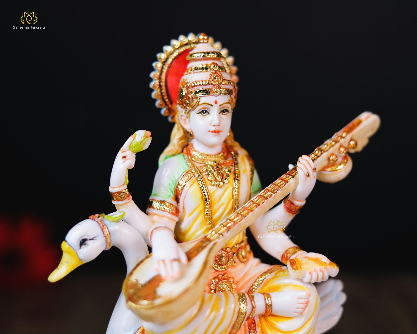 Saraswati Statue 21 CM Sarasvati Statue Goddess | Etsy