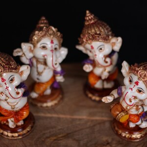 Dancing Ganesha Set of 4 pc Ganesha Musicians Ganesha | Etsy