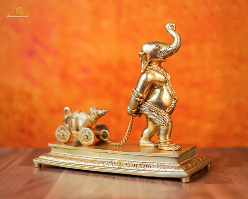 Ganesha Statue Brass Ganesha Statue Ganesh Rath Statue | Etsy
