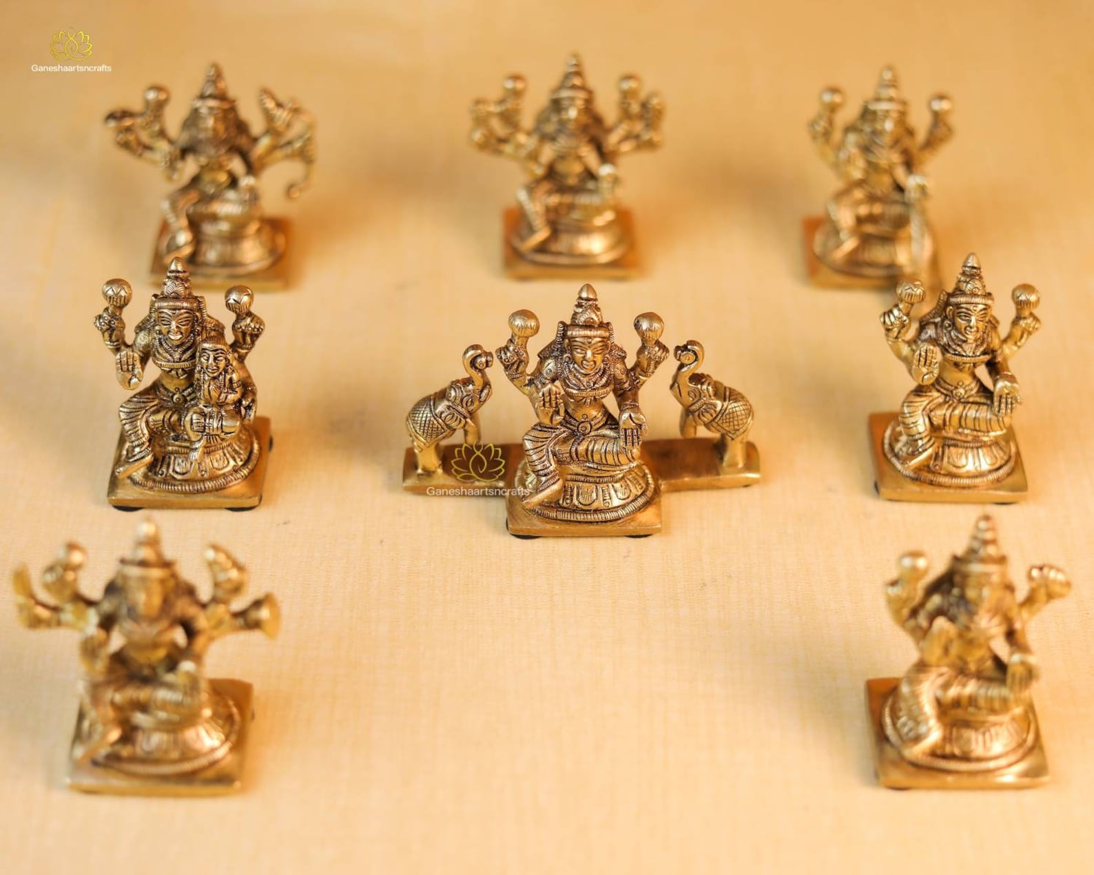 Ashta eight Lakshmi Statue Ashtalakshmi on Wood Stand - Etsy UK