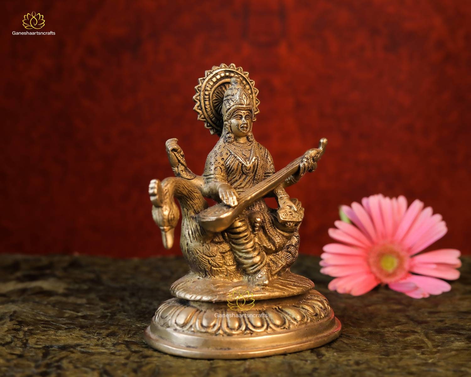 Saraswati Statue 18 CM Goddess OF Music Art Savitri - Etsy