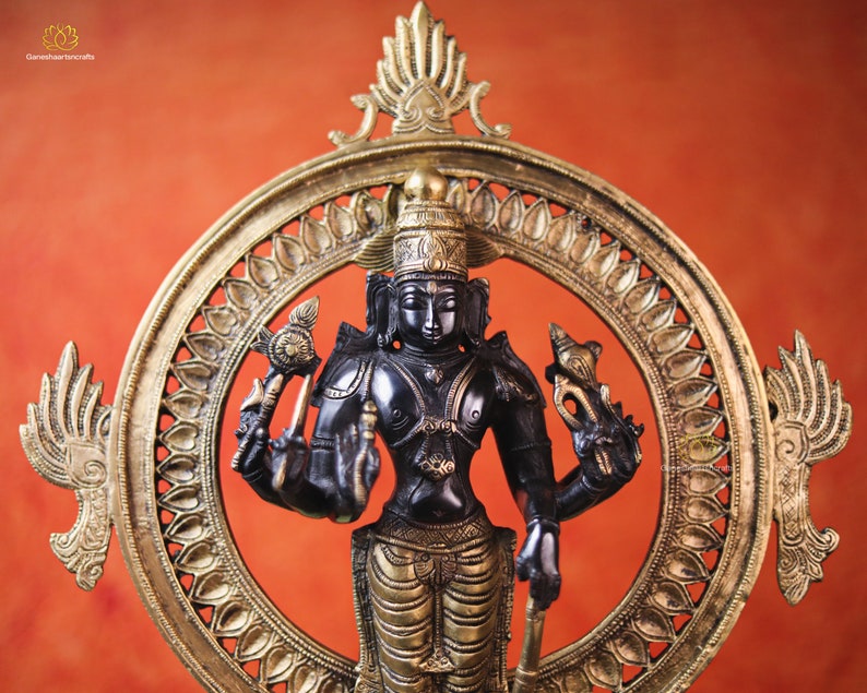 Vishnu Statue Lord Vishnu Statue Brass Ring Vishnu Idol | Etsy