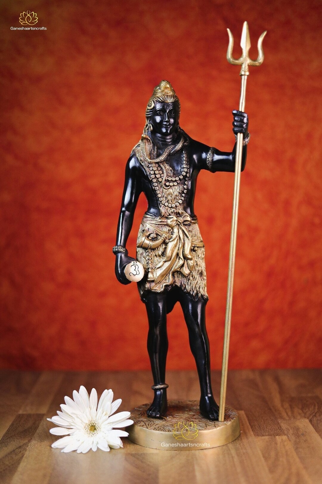 Shiva Statue 49 Cm Brass Shiva Idol Standing Shiva Statue Lord Shiva ...
