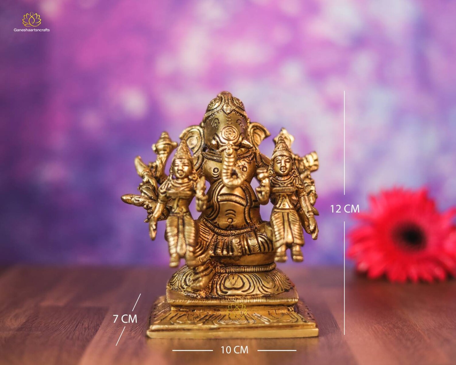 Ridhi Sidhi Ganesh Brass Ganesh Ganesha With Consorts - Etsy India