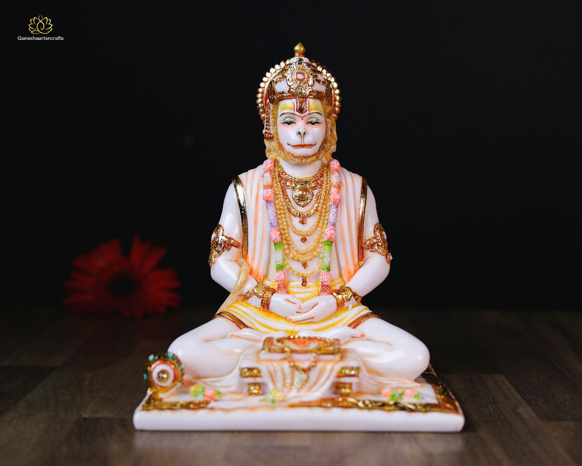 Hanuman Statue Lord Hanuman God of Strength Sitting - Etsy