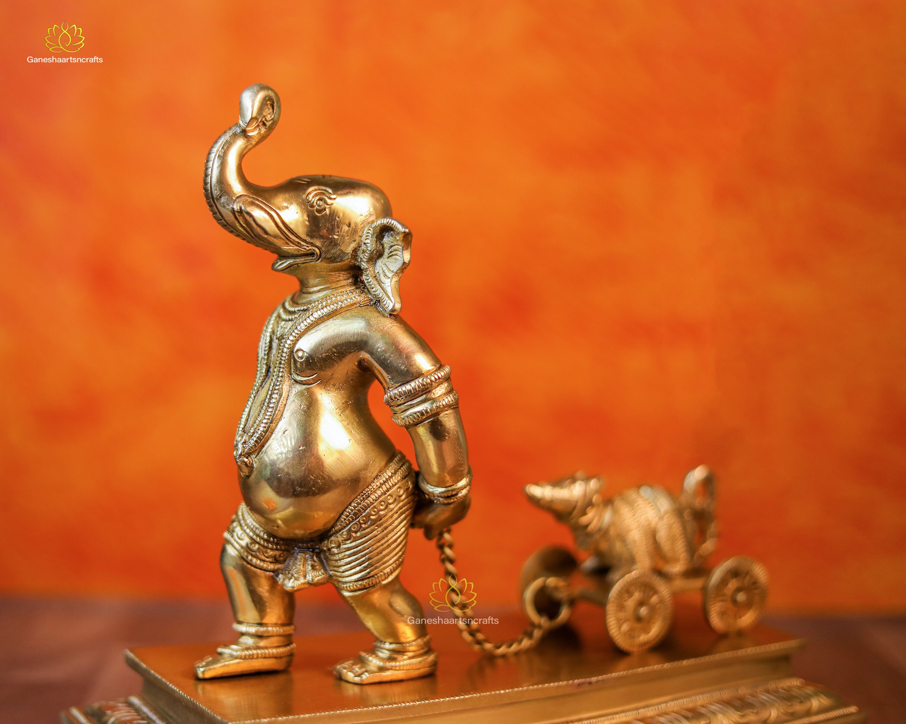 Ganesha Statue Brass Ganesha Statue Ganesh Rath Statue - Etsy