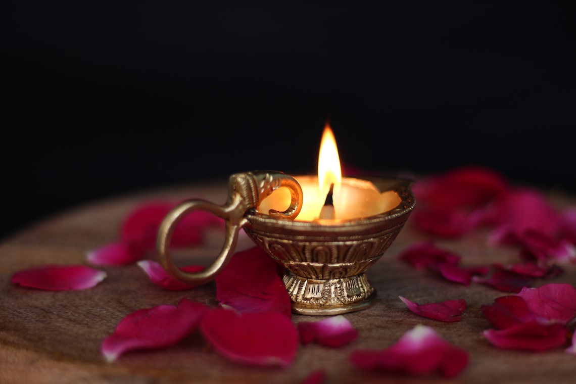 Small Diya Brass Small Deepak Oil Wick Brass Diya Brass - Etsy