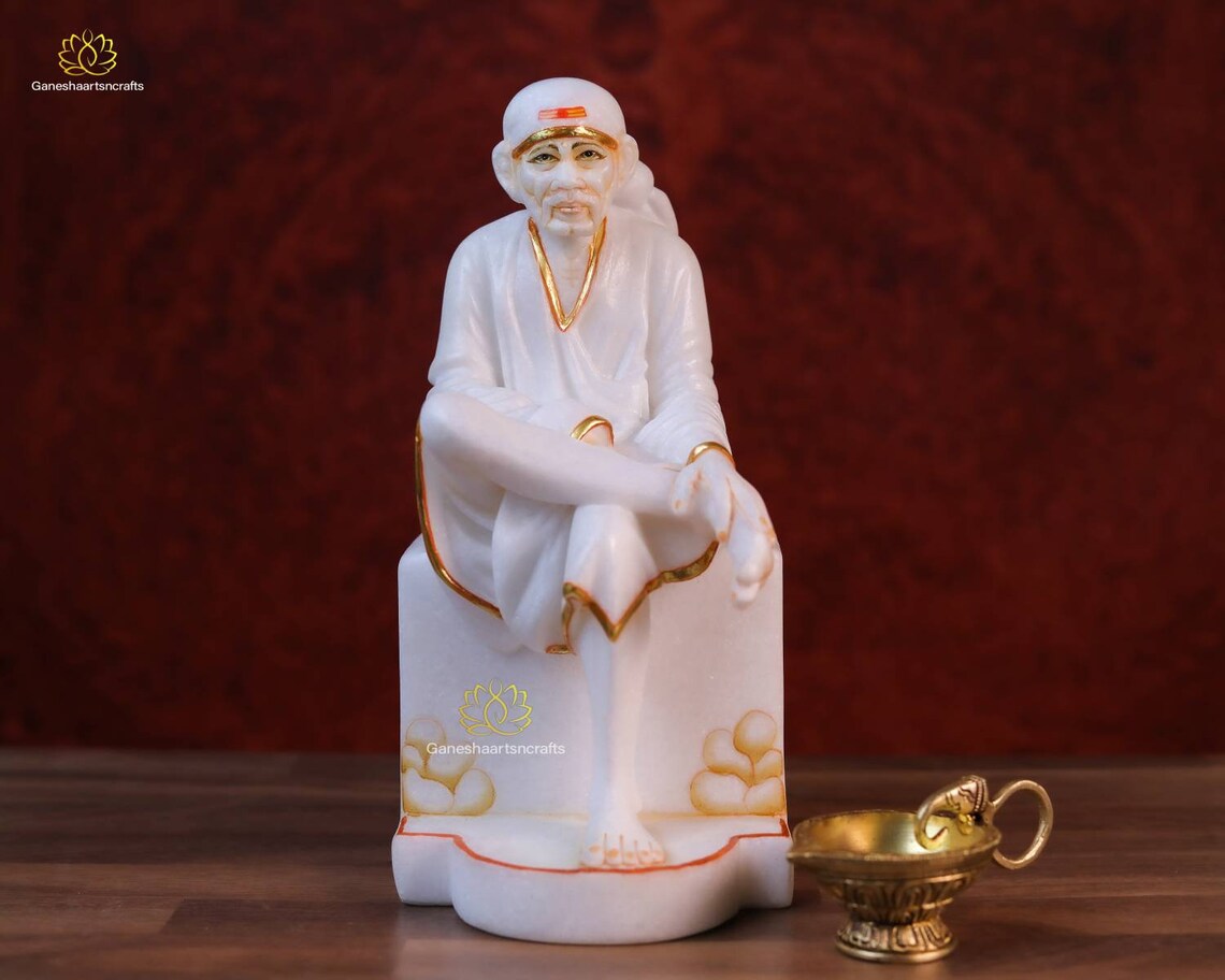 Sai Baba Statue Shirdi Sai Baba Pure Marble Sai Baba - Etsy