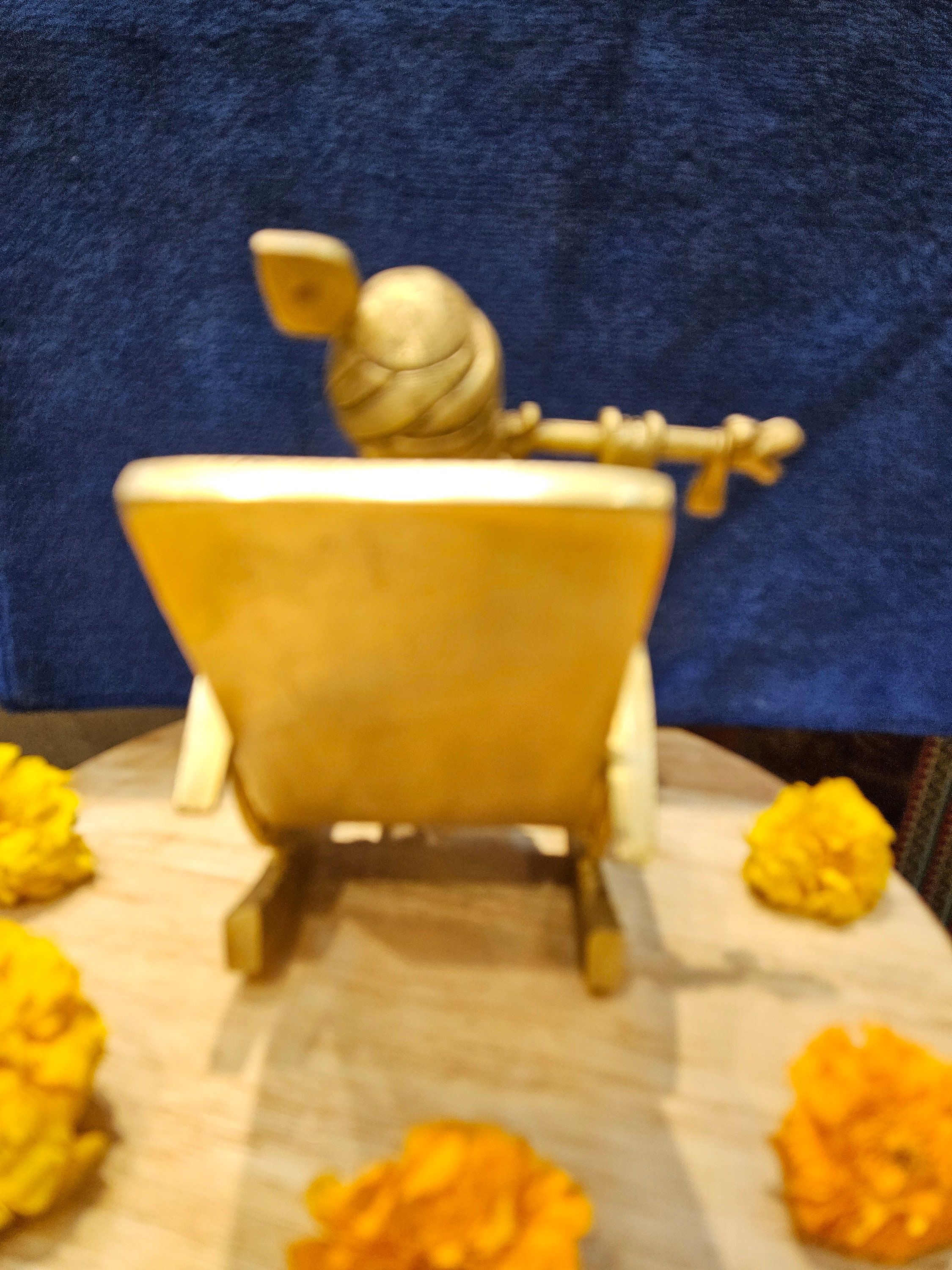 Flute Krishna Statue on Rocking Chair: Hindu God Vishnu - Etsy