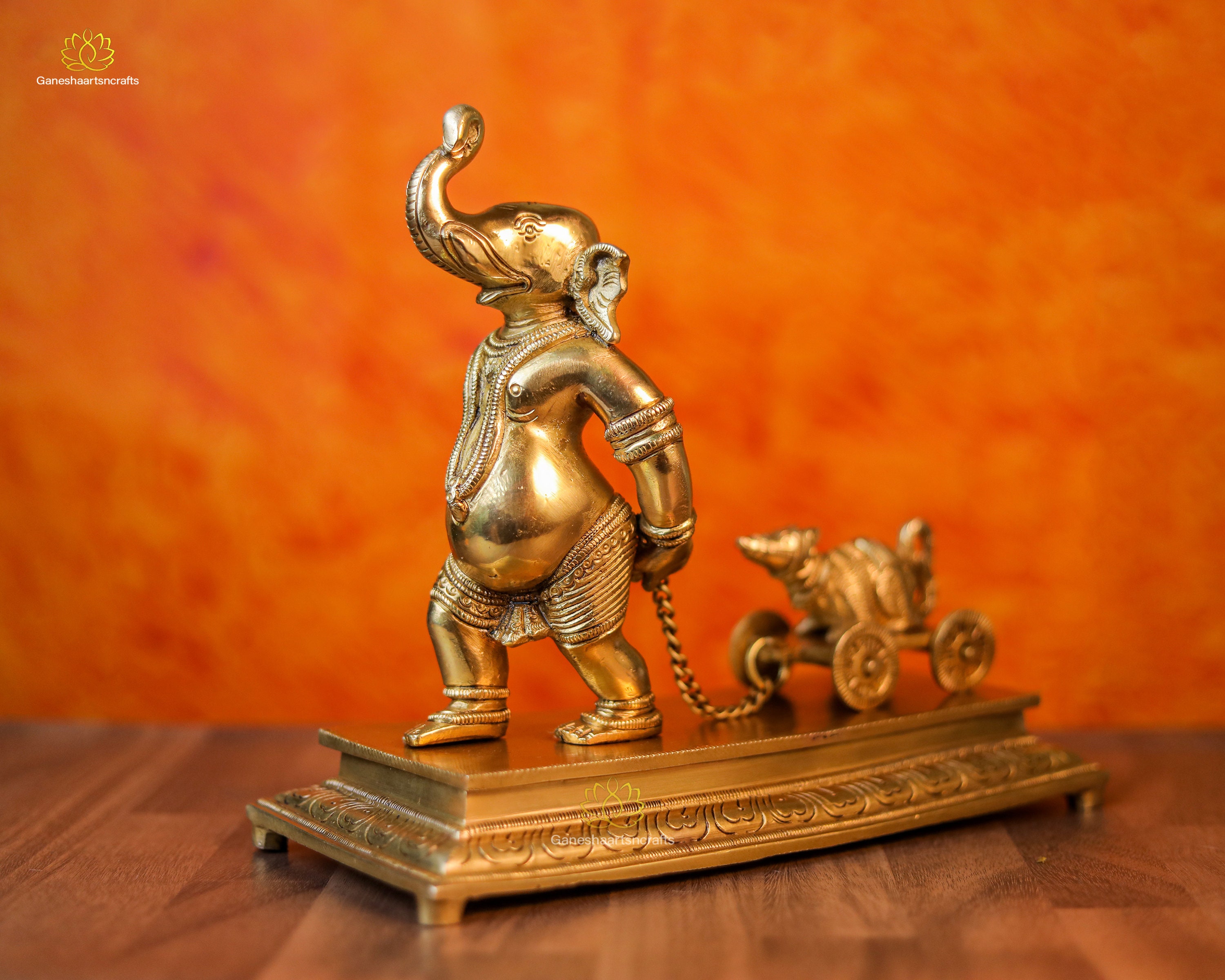 Ganesha Statue Brass Ganesha Statue Ganesh Rath Statue - Etsy