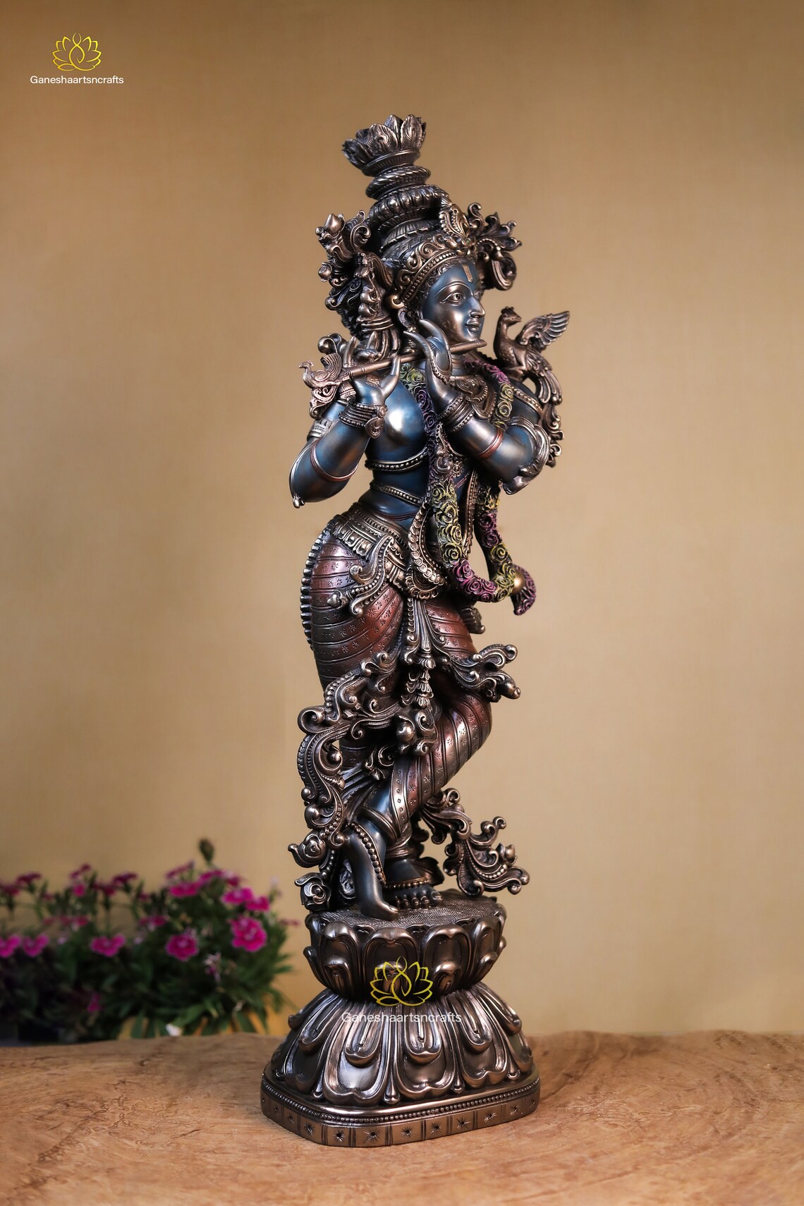 Krishna Statue 74 CM Large Krishna Statue Flute Krishna - Etsy