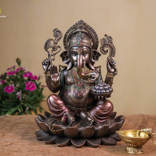 Lord Ganesha Statue 25 Cm - Etsy