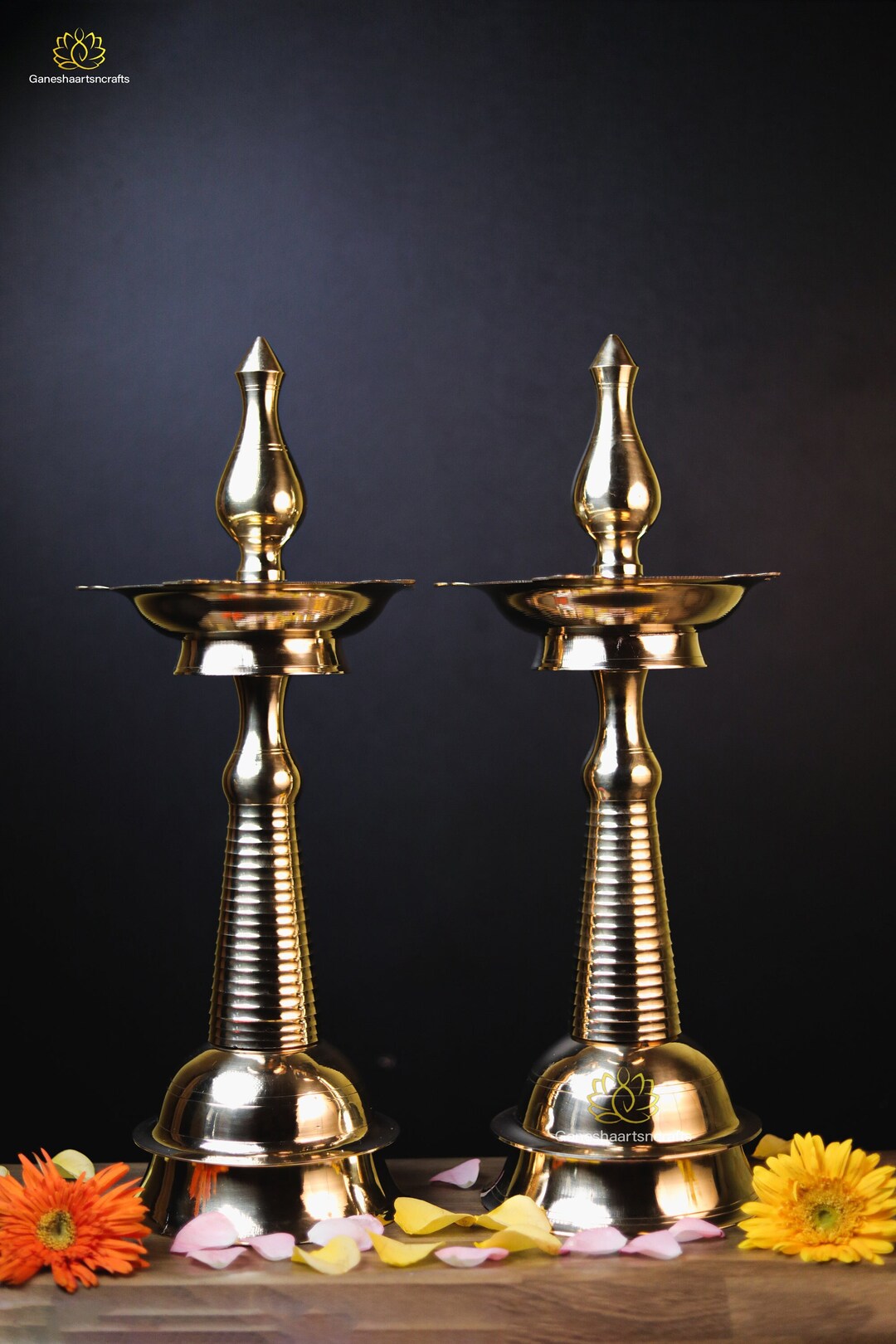 Large Brass Diya: Temple Oil Lamp for Puja, Diwali Decor - Etsy