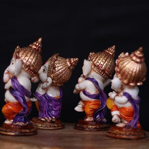 Dancing Ganesha Set of 4 pc Ganesha Musicians Ganesha | Etsy