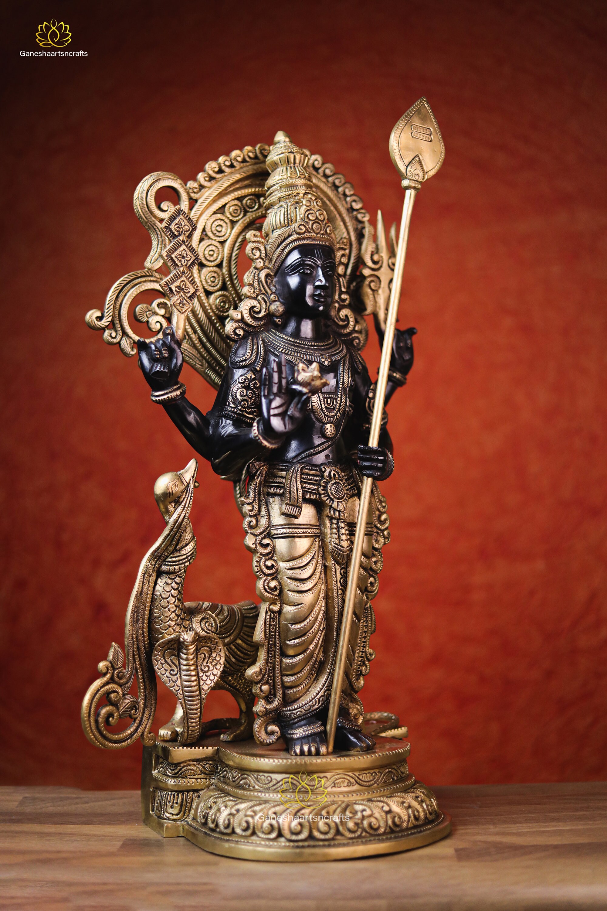 Large Brass Murugan Statue: Kartikeya, Son of Shiva - Etsy Canada
