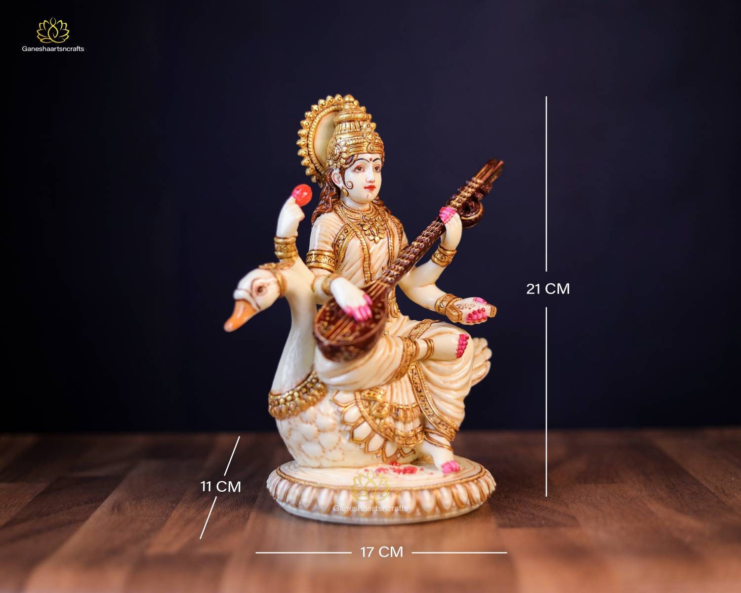 Sarswati Statue Saraswati on Swan God of Wisdom Goddess - Etsy