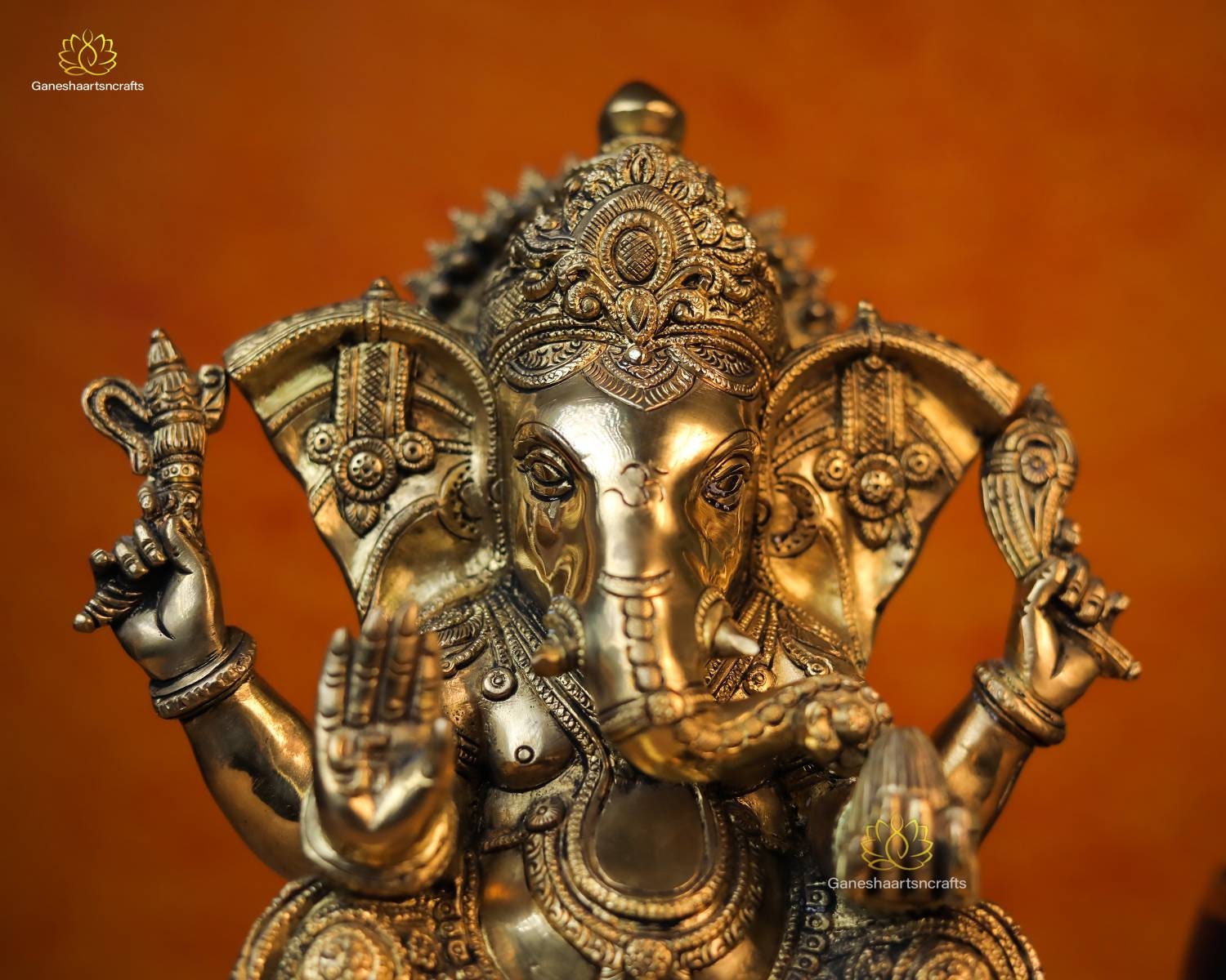 Ganesh Statue Lord Ganesha Brass Ganesha Sitting Ganesha - Etsy